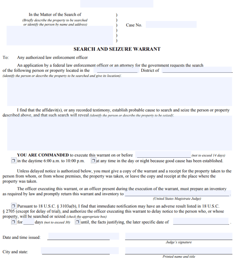 Challenging the Search Warrant in Texas: Illegal Search and Seizure ...