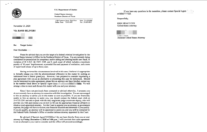 Federal Investigations: Target Letter - Dallas Justice Blog